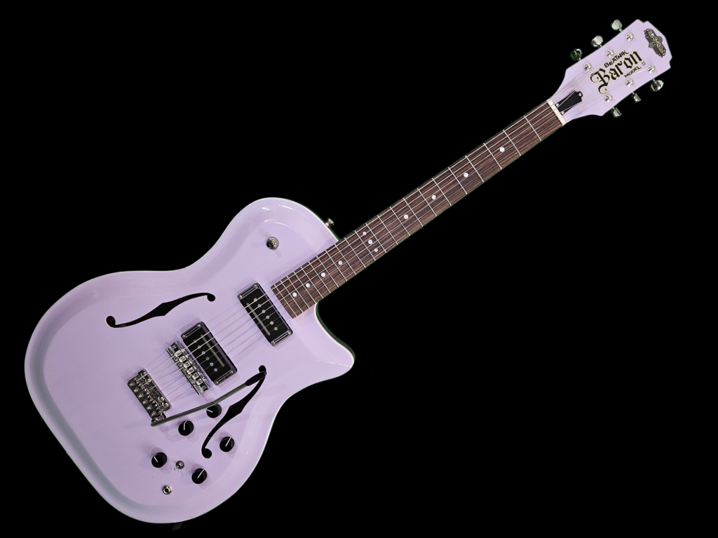 Beatnik Baron II guitar, Lilac BB2308 - Alameda Guitars